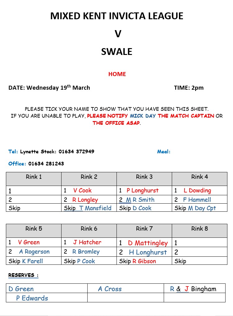 Kent Invicta Triples League (Mixed) – PARIBC